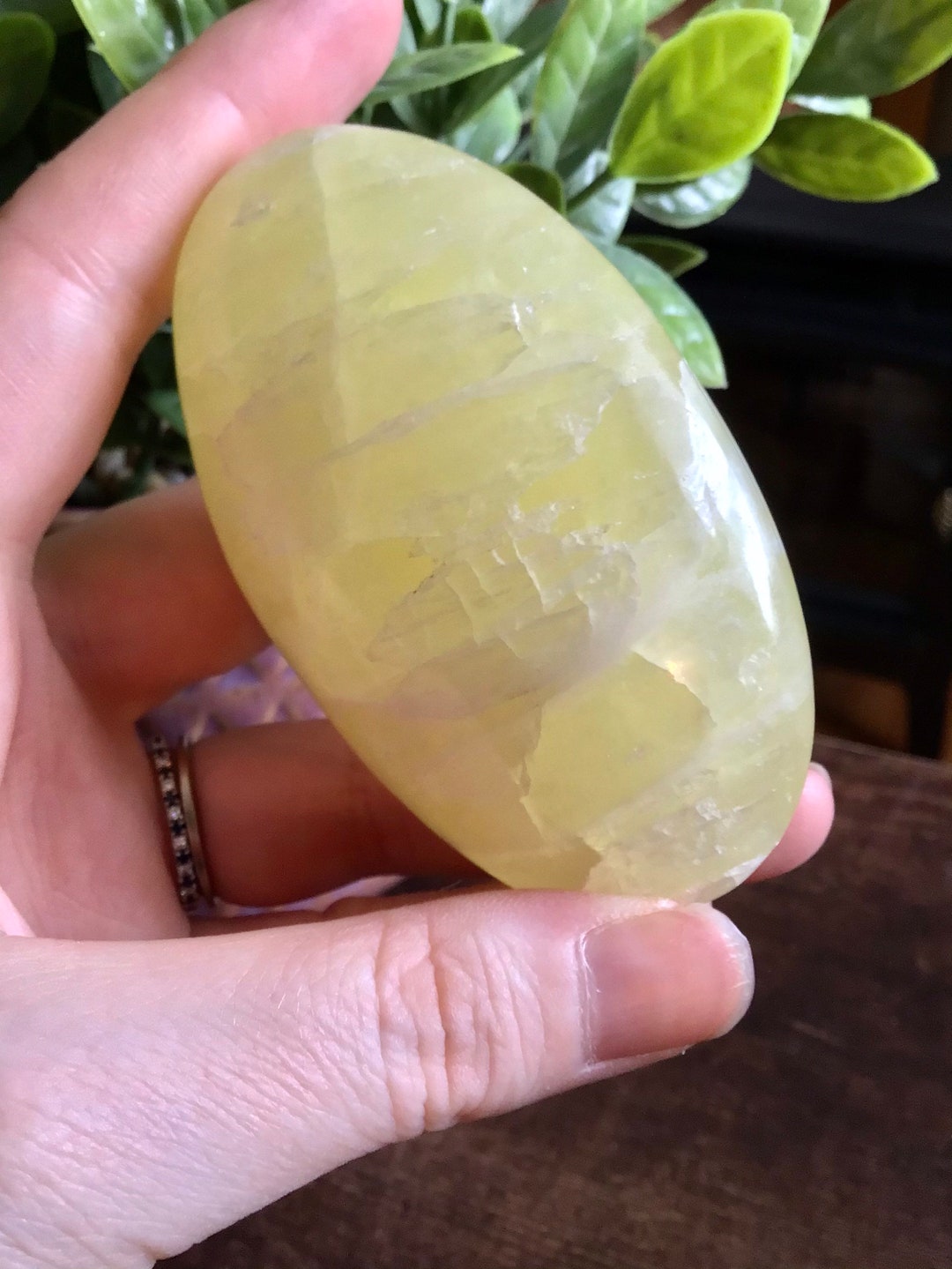 LEMON CALCITE POLISHED Palm Stone A3 - Etsy