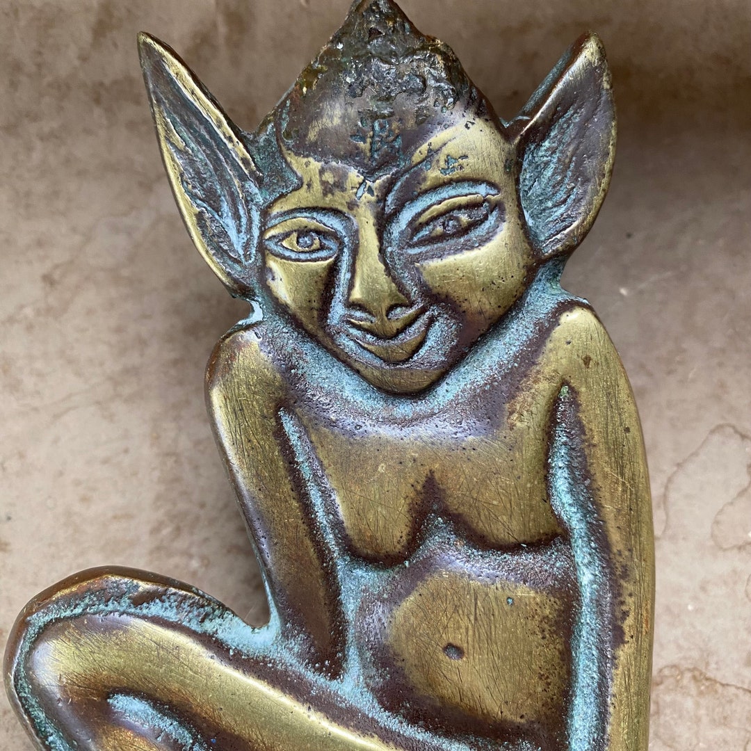 Vintage Imp Pixie Doorknocker - Etsy