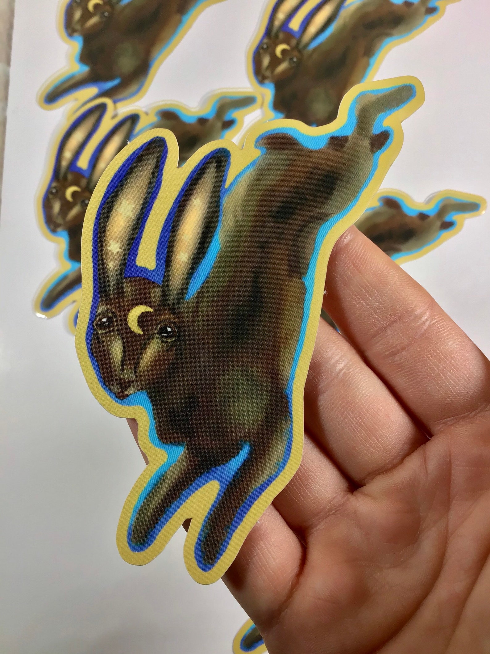 Moon Hare Vinyl Sticker Metaphysical Sticker Pagan Sticker | Etsy