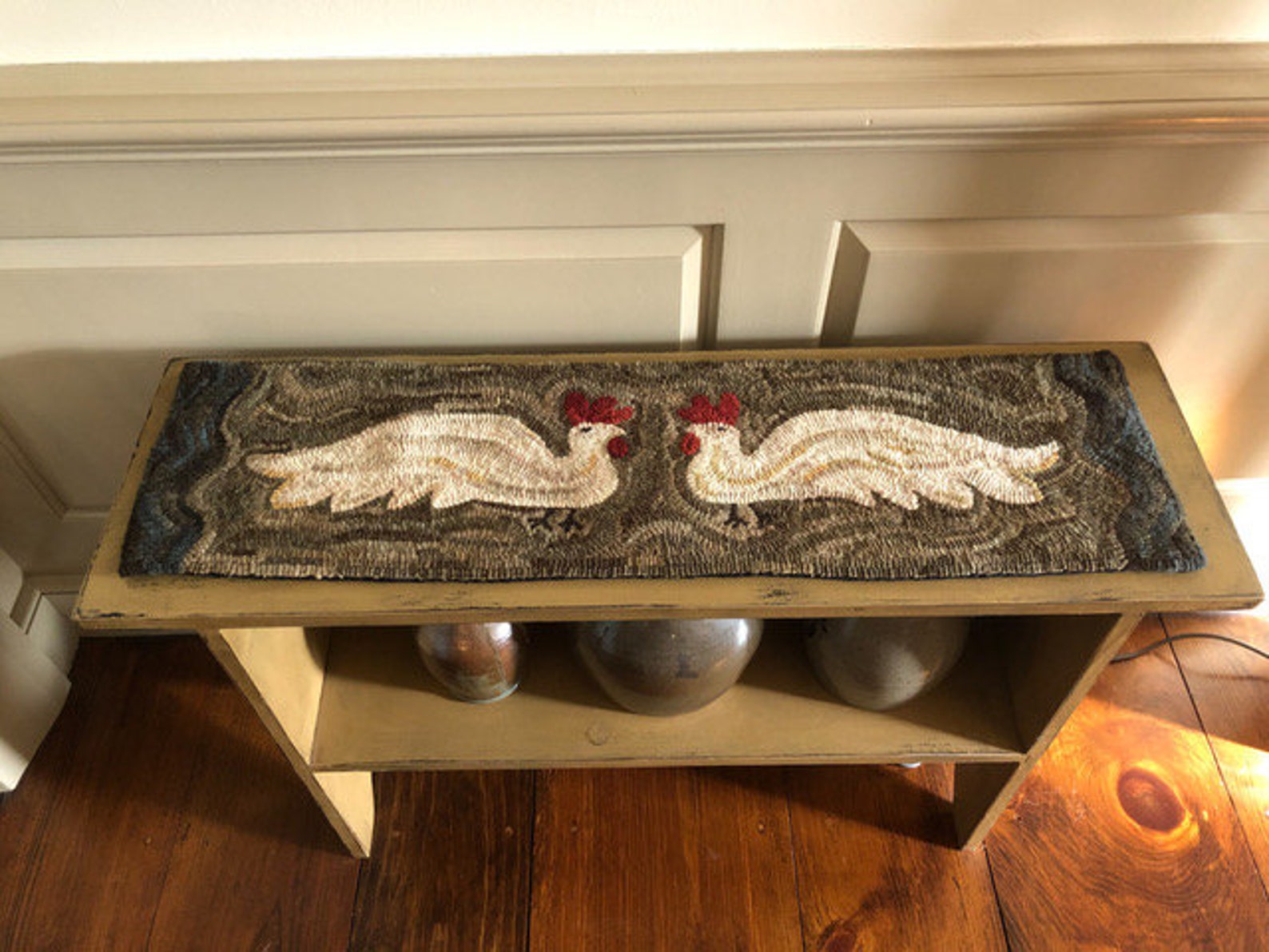 A Couple PRIM HENS Rug Hooking Pattern Designed by Therese | Etsy