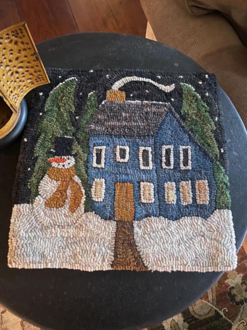WINTER WELCOME (village Tile Series) - Traditional Rug Hooking Pattern ...