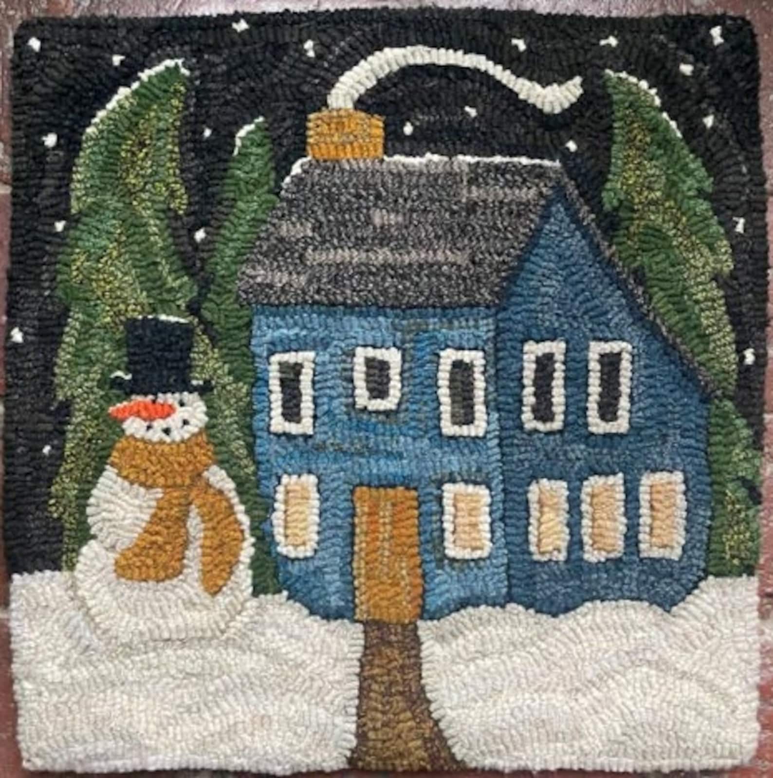 WINTER WELCOME (village Tile Series) - Traditional Rug Hooking Pattern ...