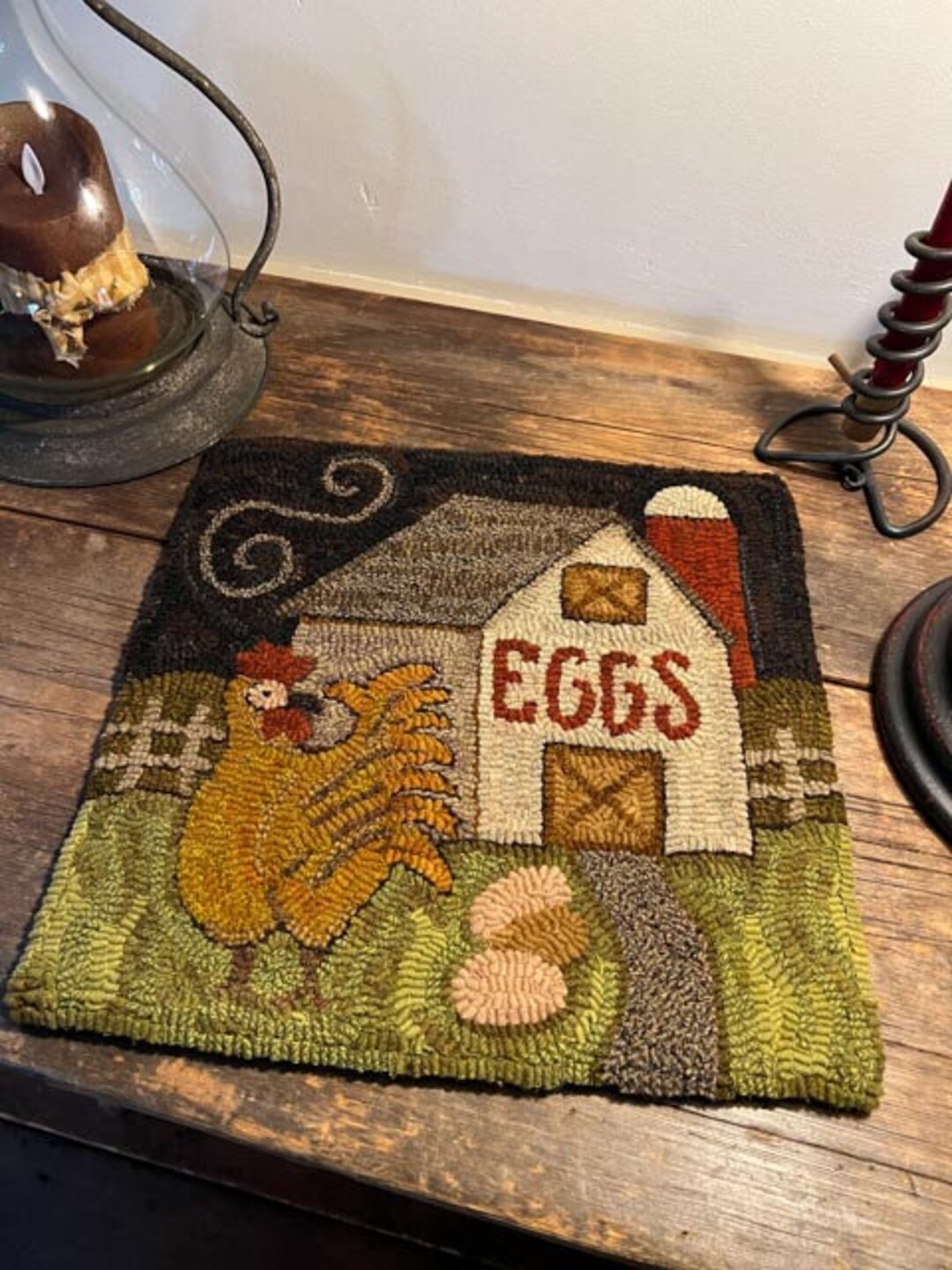 FREE RANGE FARM (village Tile Series) - Traditional Rug Hooking Pattern ...