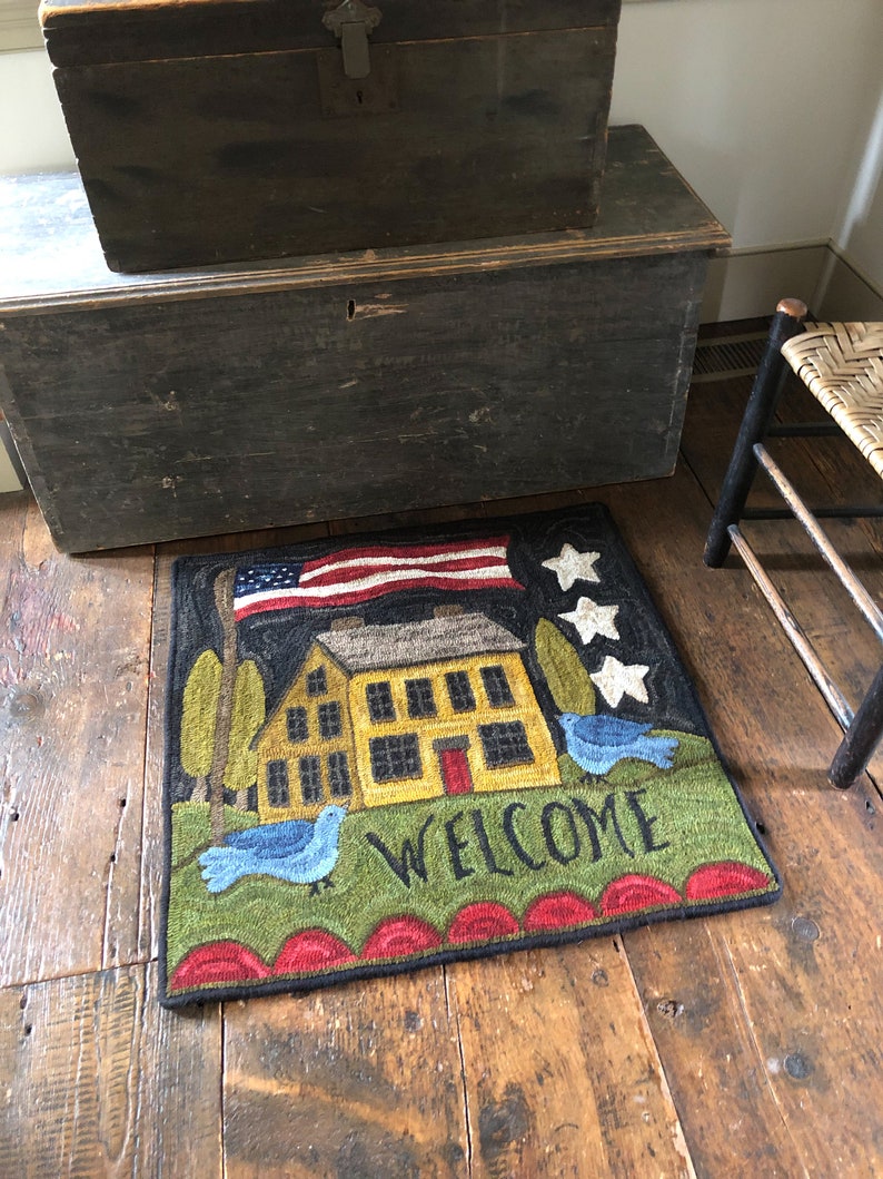 LIBERTY WELCOME Rug Hooking Pattern Designed by Therese Shick - NEW ...