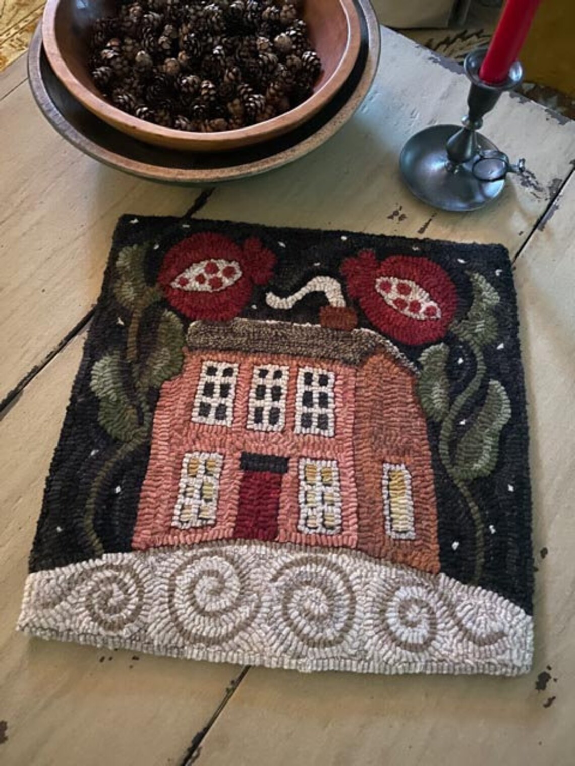 POMEGRANATE HILL village Tile Series Traditional Rug - Etsy