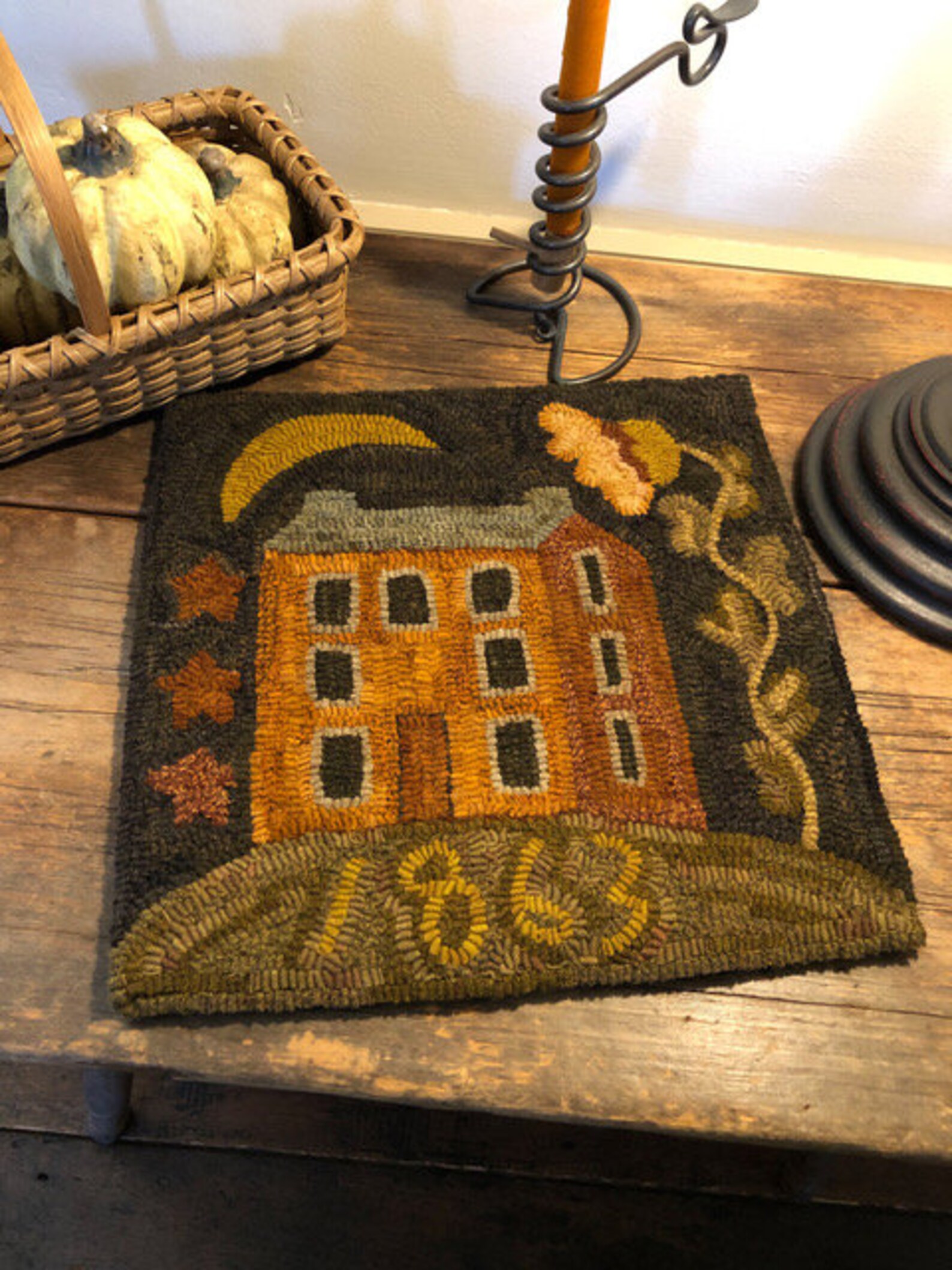1863 HOUSE village Tile Series Traditional Rug Hooking - Etsy