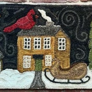WINTER'S WAY - Traditional Rug Hooking Pattern Designed by Therese ...