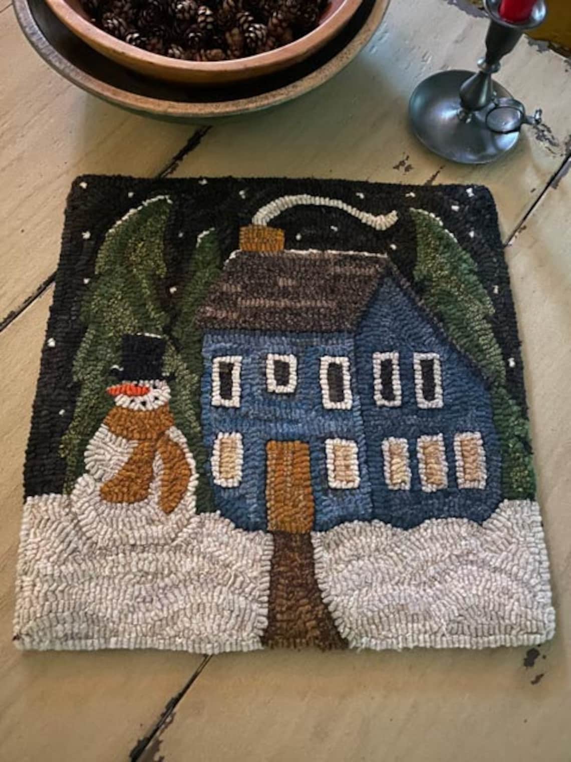 WINTER WELCOME (village Tile Series) - Traditional Rug Hooking Pattern ...