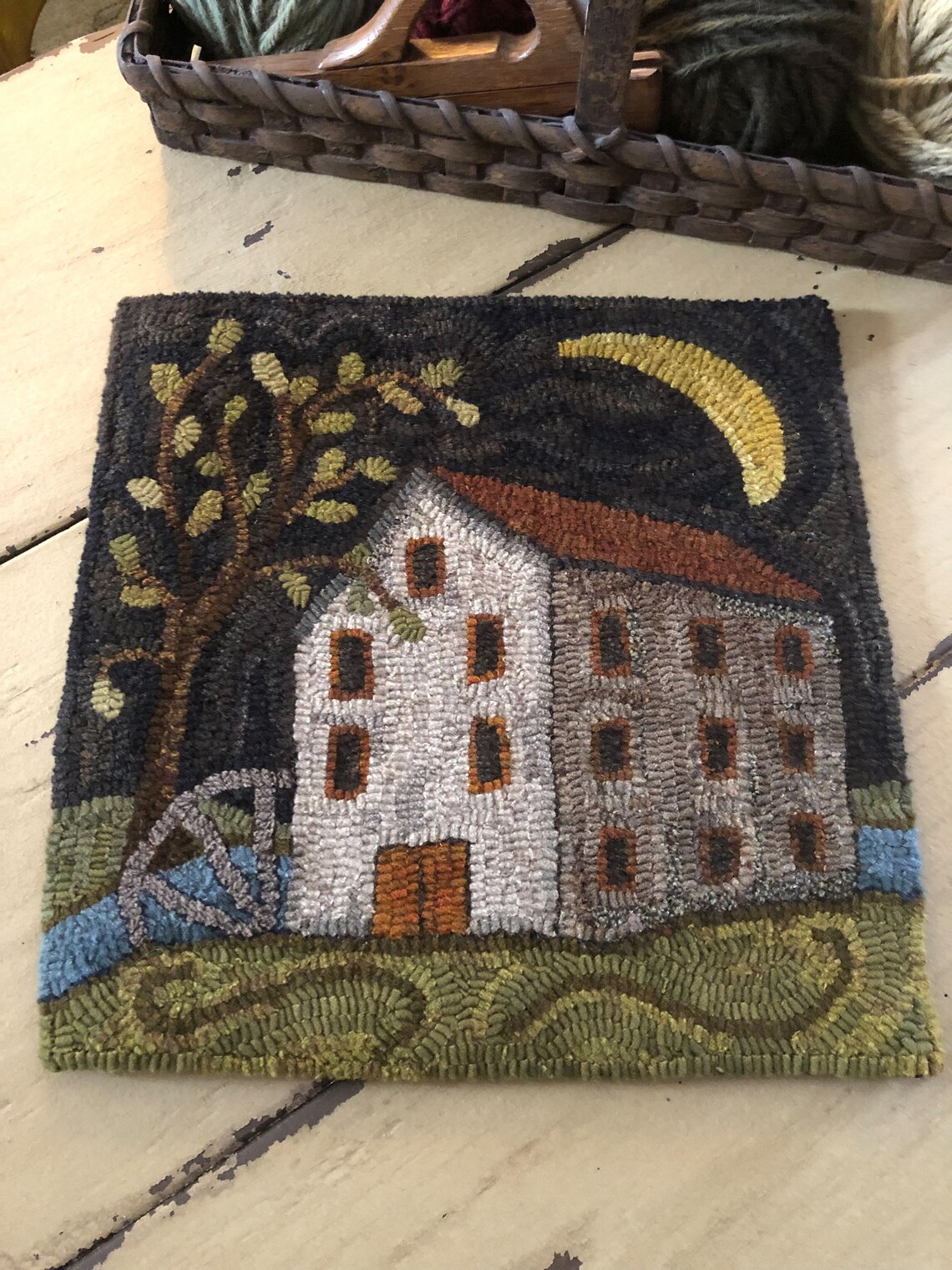 WILLOW TREE MILL village Tile Series Traditional Rug - Etsy