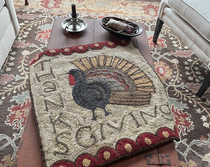 TURKEY DAY Rug Hooking Pattern Designed by Therese Shick - Etsy