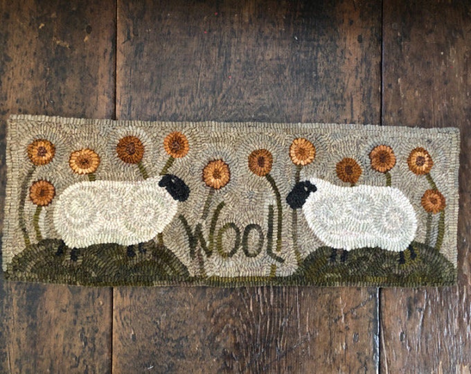 WOOL 'N SHEEP Rug Hooking Pattern Designed by Therese Shick - Etsy