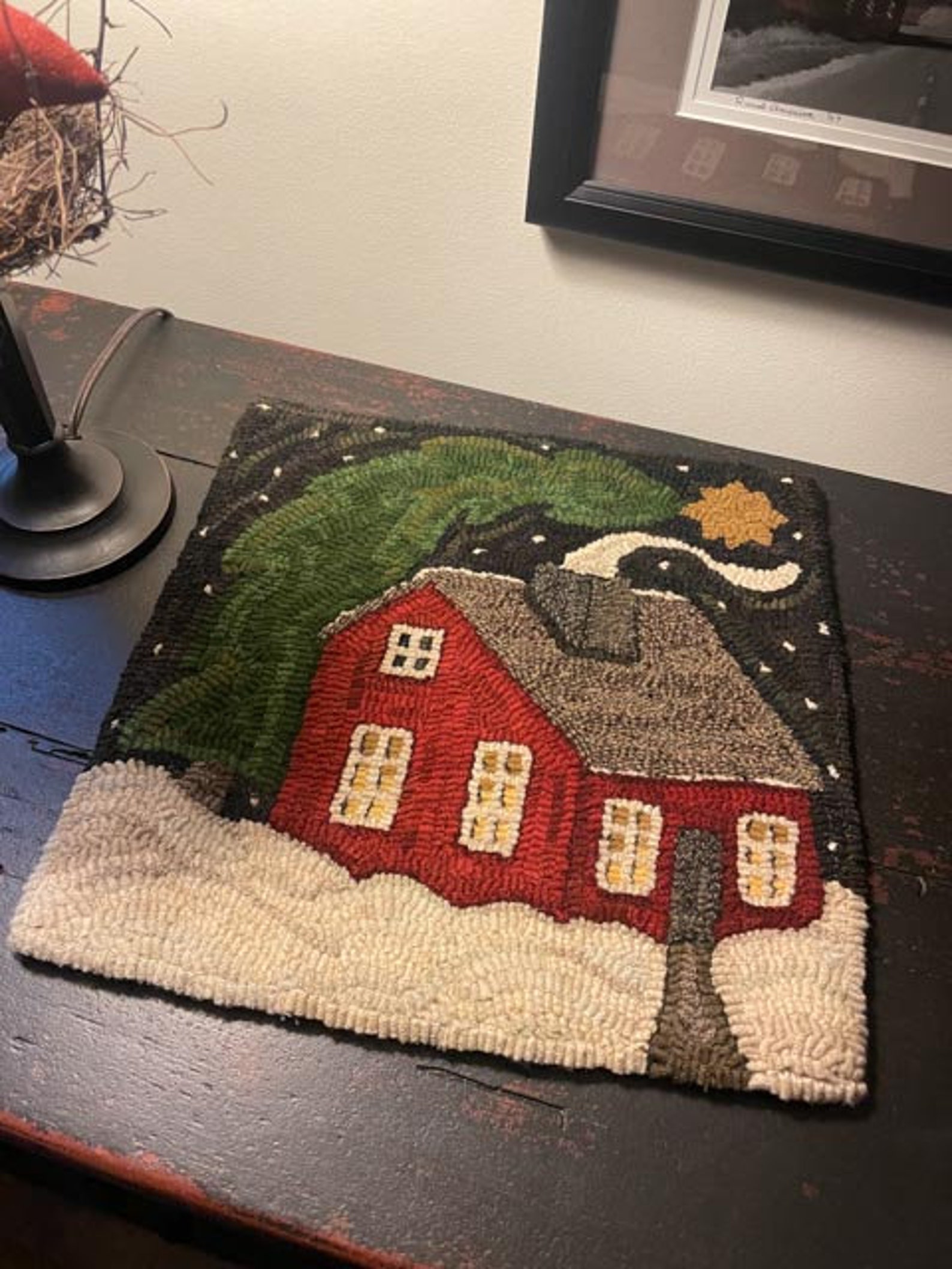 CHRISTMAS CABIN (village Tile Series) - Traditional Rug Hooking Pattern ...
