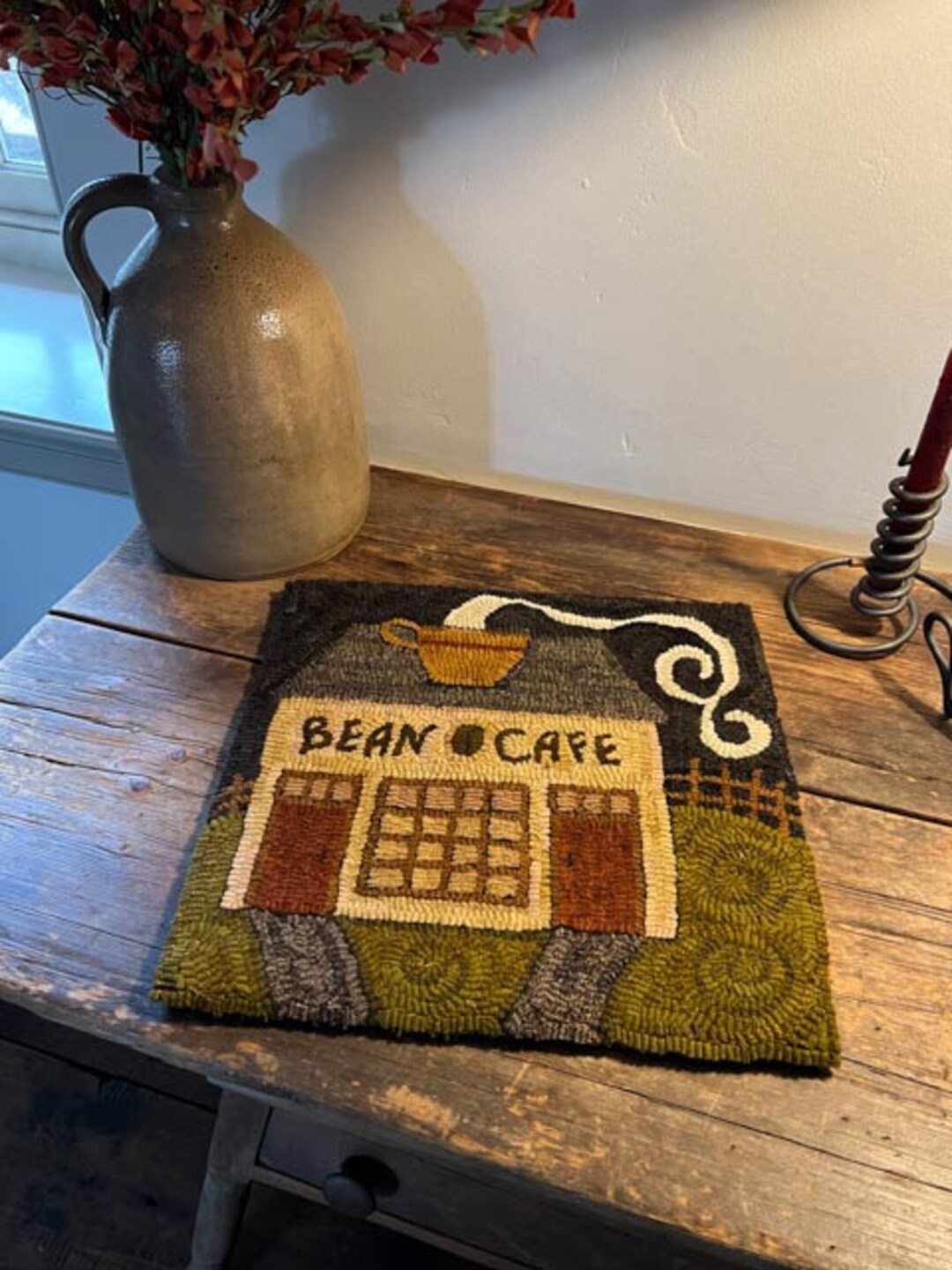 COFFEE HOUSE (village Tile Series) - Traditional Rug Hooking Pattern ...