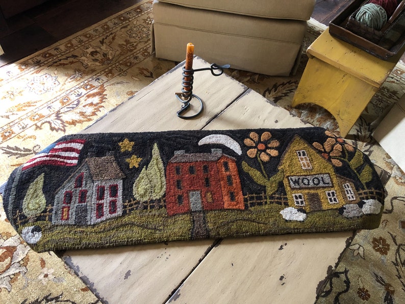 MIDNIGHT on WOOL STREET Traditional Rug Hooking Pattern - Etsy