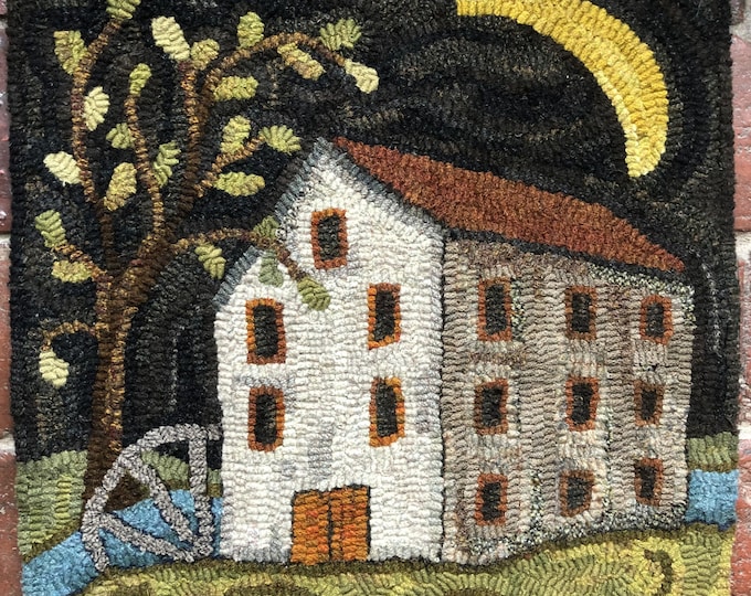 WILLOW TREE MILL village Tile Series Traditional Rug Hooking Pattern ...