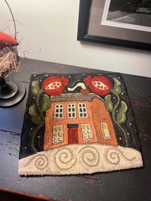 POMEGRANATE HILL (village Tile Series) - Traditional Rug Hooking ...