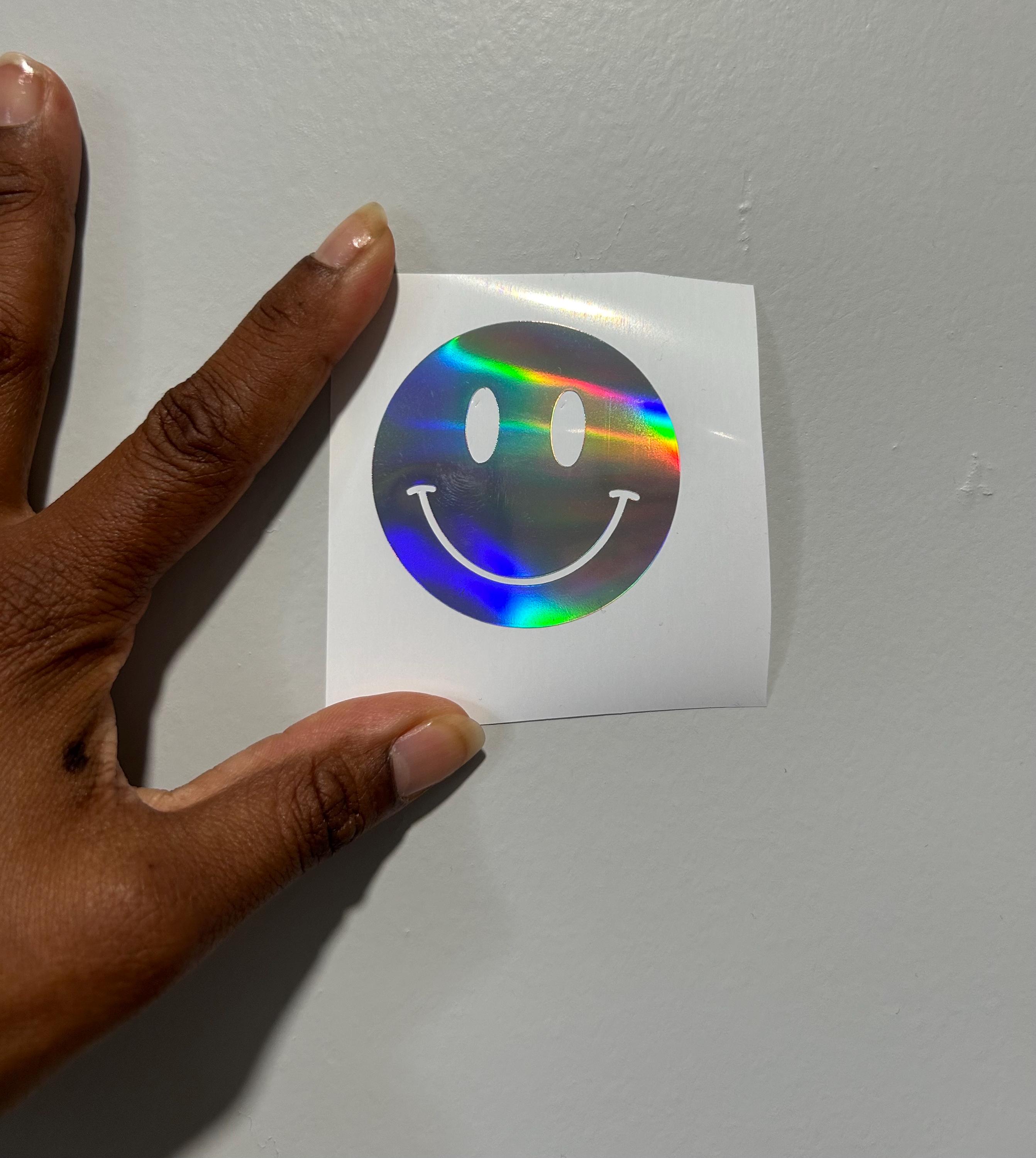 Smiley Face Holographic Car Decal - Etsy