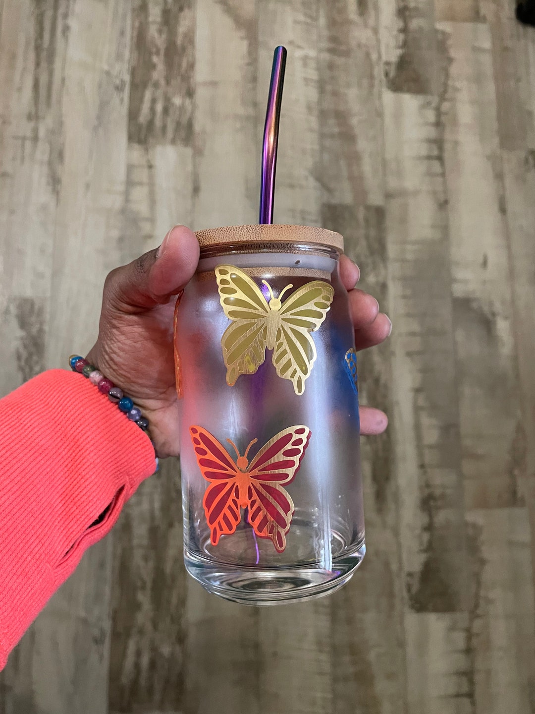 Butterfly Glass, Color Changing Butterfly Glass, Butterfly Lover ...