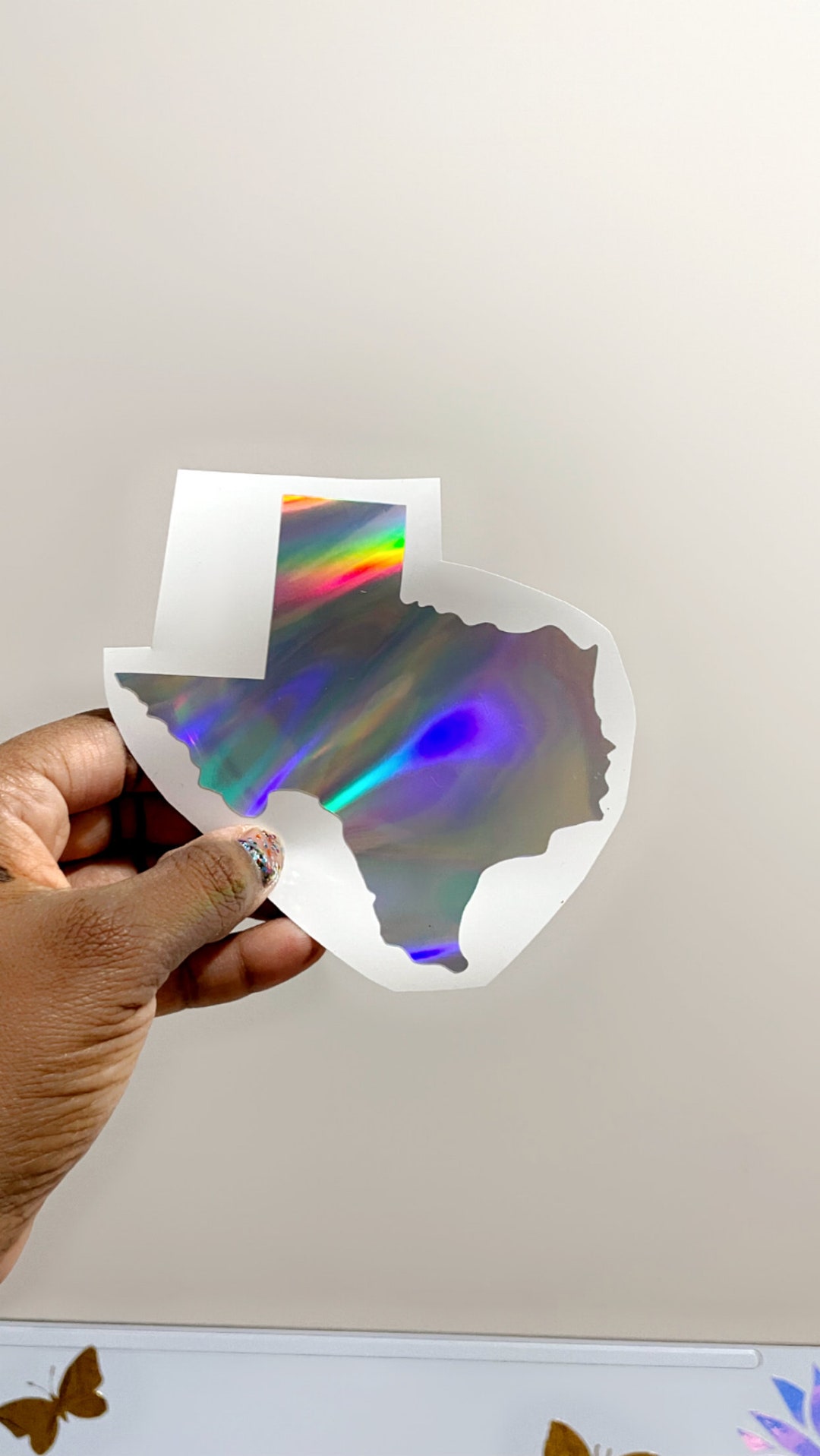 Texas Holographic Car Decal - Etsy