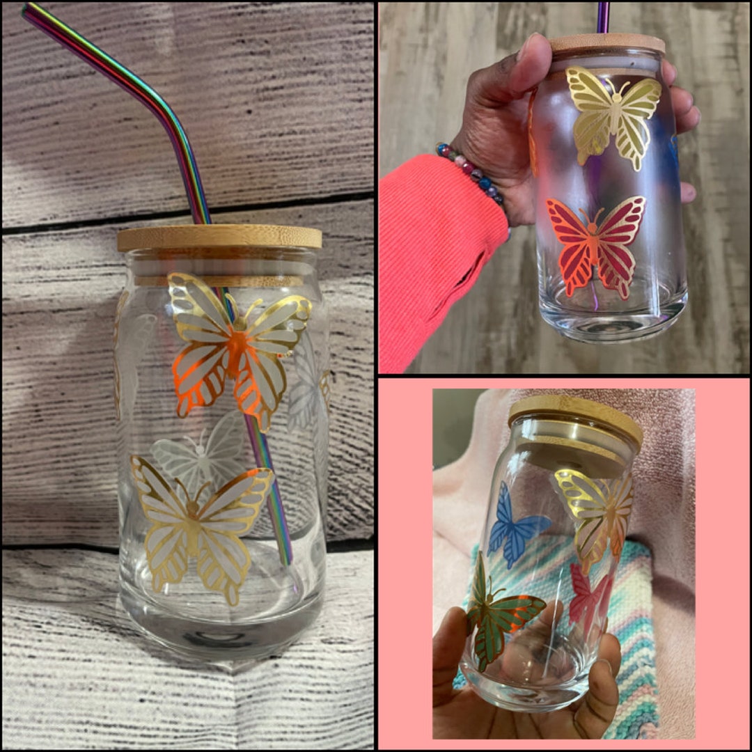 Butterfly Glass, Color Changing Butterfly Glass, Butterfly Lover ...