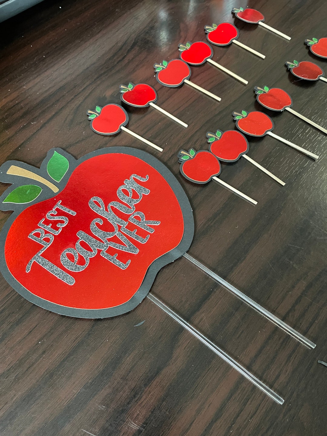 Best Teacher Ever Cake Topper, Apple Cake Topper, Teacher Appreciation ...
