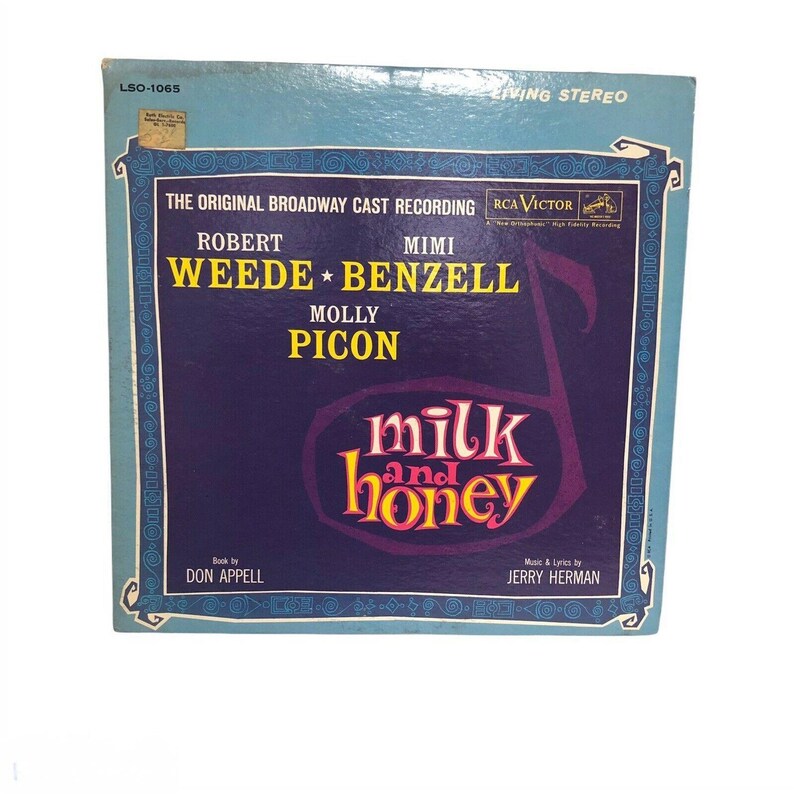 Robert Weede Mimi Benzell Molly Picon Milk and Honey Original Broadway ...