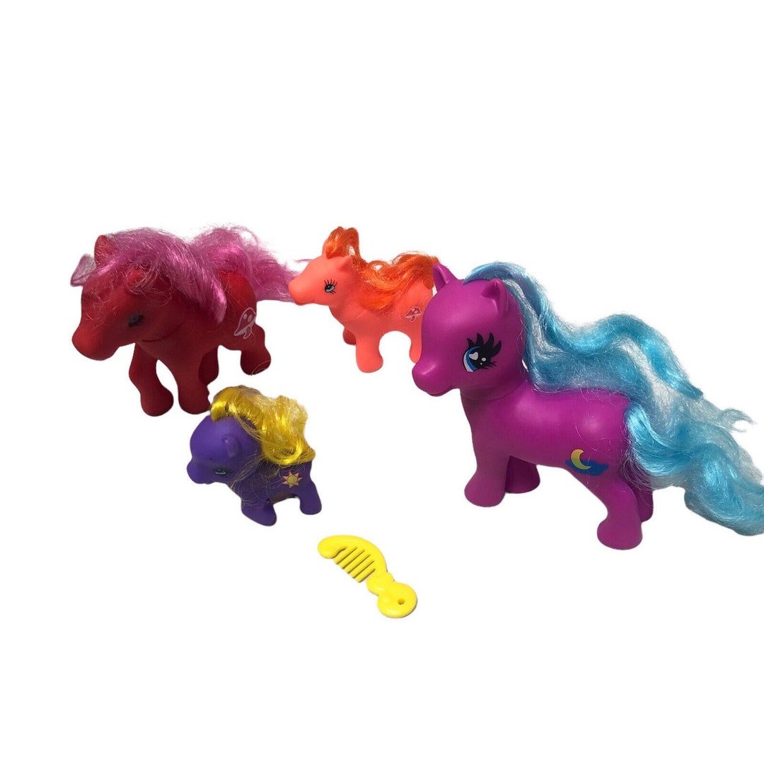 My Little Pony Replica Toy Lot 5 Mixed Vinyl MLP Ponies With Comb 3.5in ...