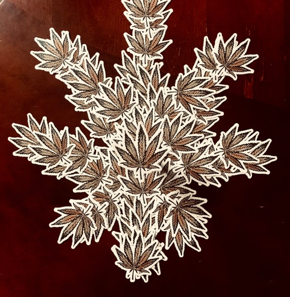 Die Cut Pot Leaf Sticker - Etsy