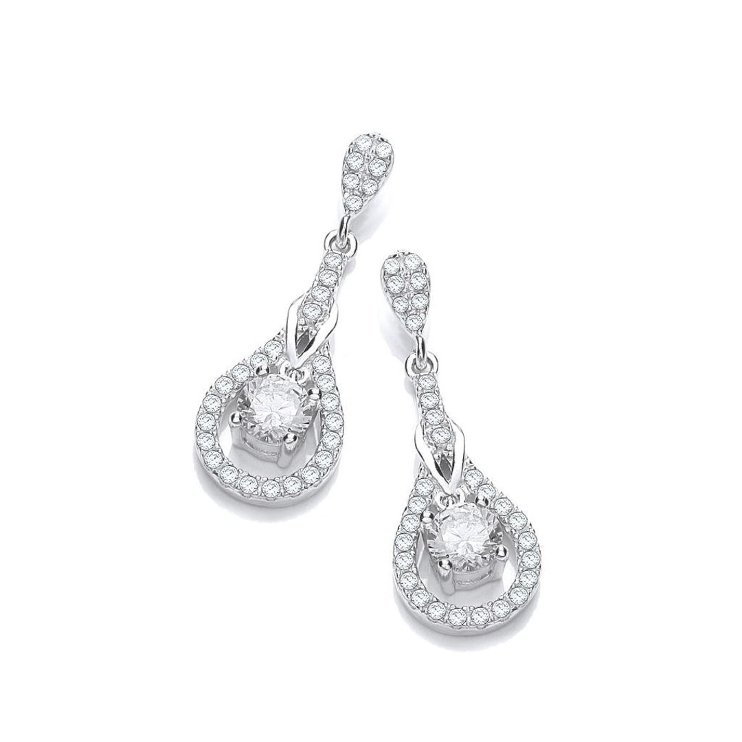 Hexyo Platinum on 925 Silver Drop Earrings White Sapphire - Etsy
