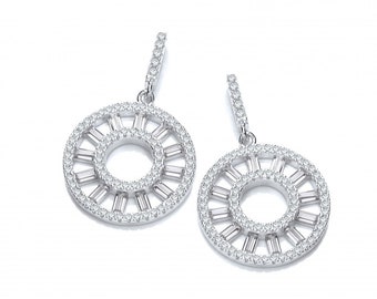 JJAZ Platinum on 925 Sterling Silver Stud Earrings Ruby Red Diamond CZ ...