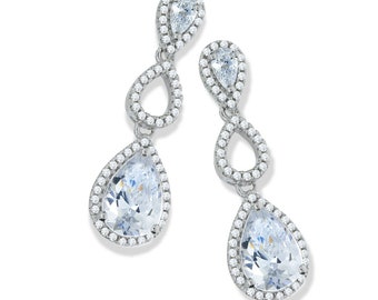 Hexyo Platinum on 925 Sterling Silver Hoop Earrings Blue - Etsy