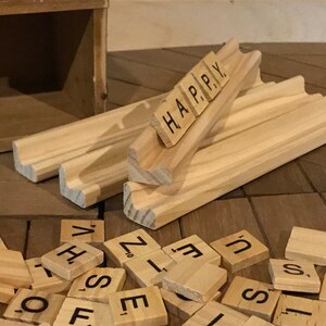Set of 4 Scrabble Board Wooden Letter Board Message Board Scrabble ...