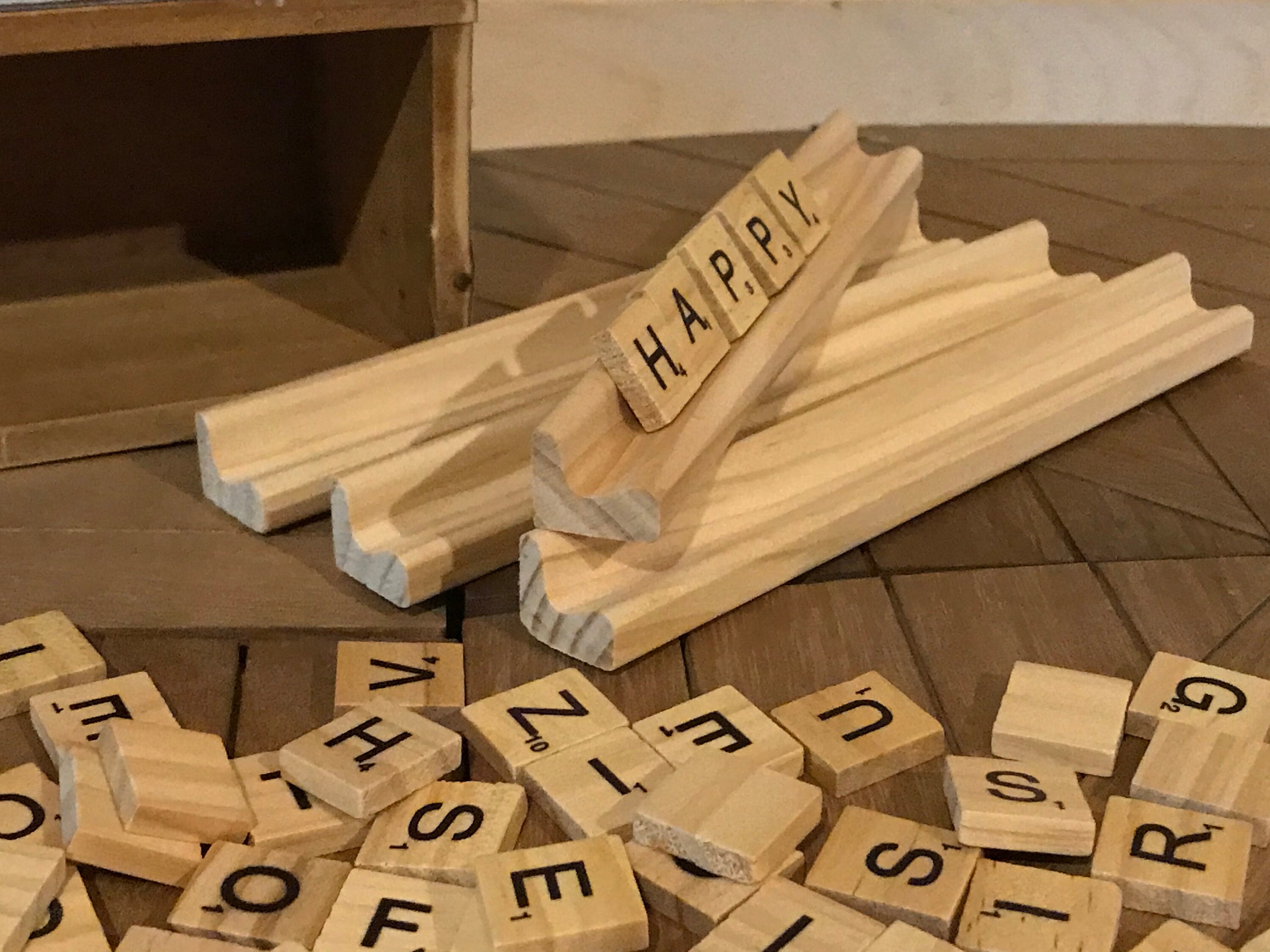 Set of 4 Scrabble Board Wooden Letter Board Message Board - Etsy