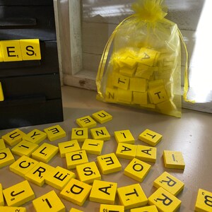 Hawkeye Blackandyellow Pallet Scrabble Board Wooden Letter Board ...
