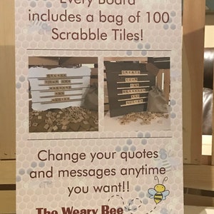 Pallet Scrabble Board 10x10 With Wood Storage Box - Etsy