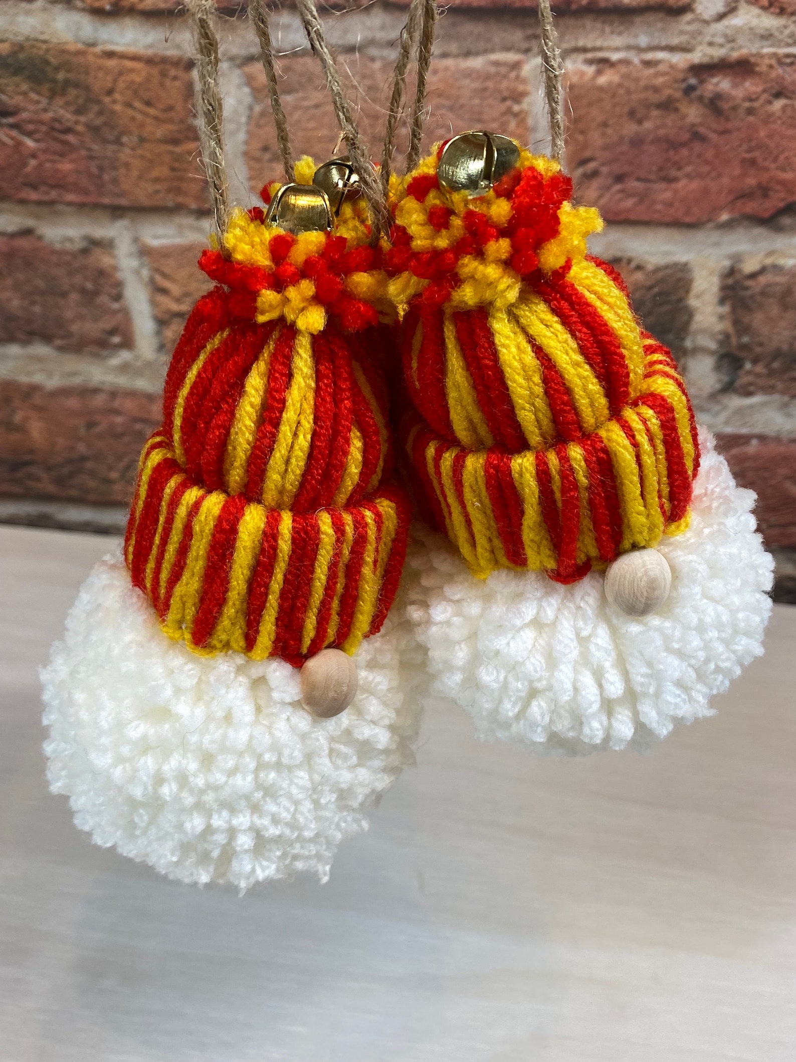 Cyclone Chiefs Gnome Ornament With Red and Yellow Stocking - Etsy