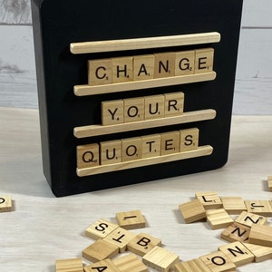 Scrabble Board Wooden Letter Board Scrabble Letter Board Quote Board ...