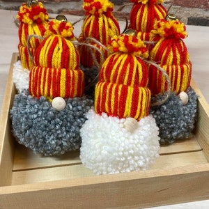 Cyclone, Chiefs Gnome Ornament With Red and Yellow Stocking Hat - Etsy