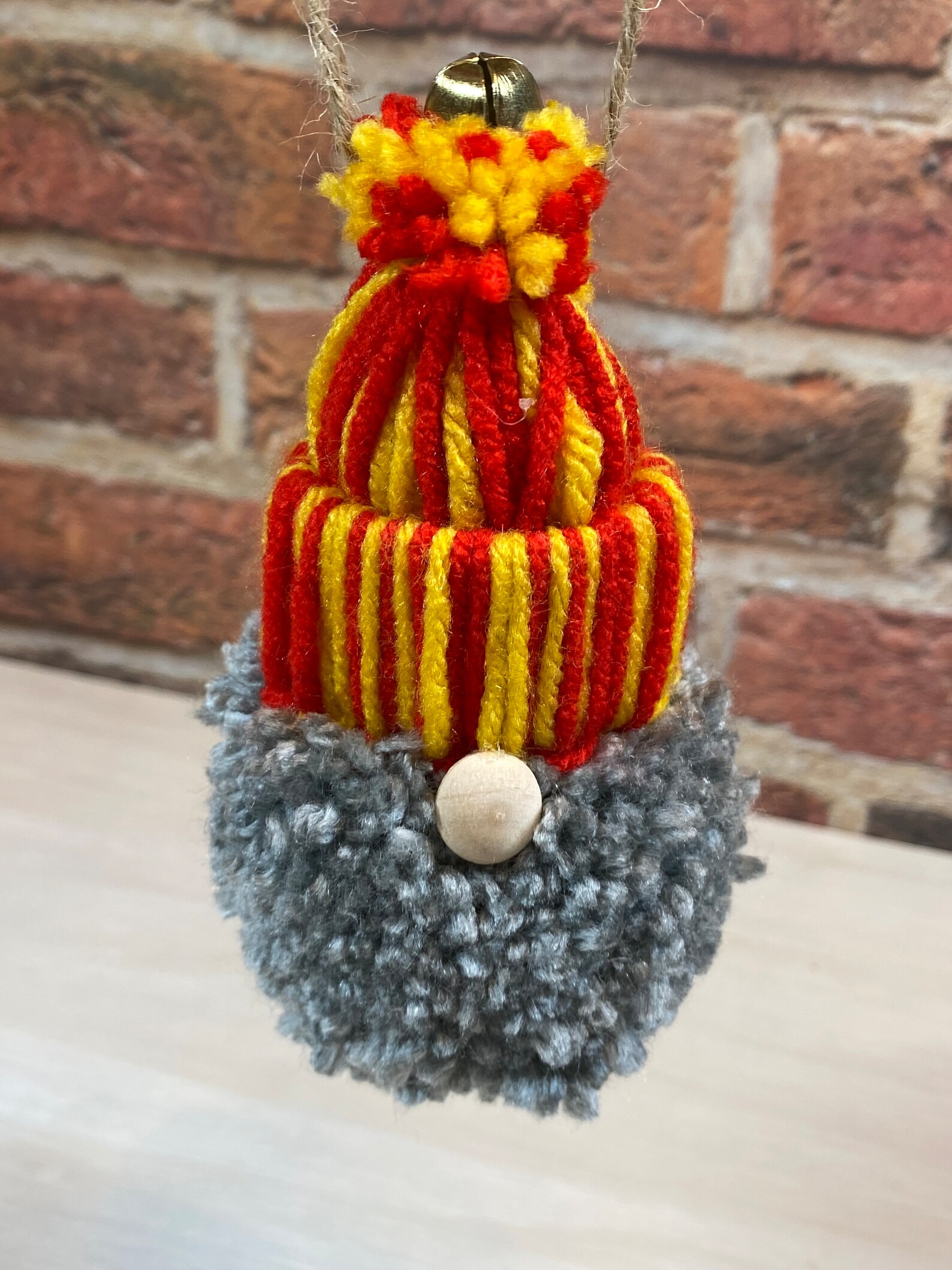 Cyclone Chiefs Gnome Ornament With Red and Yellow Stocking - Etsy