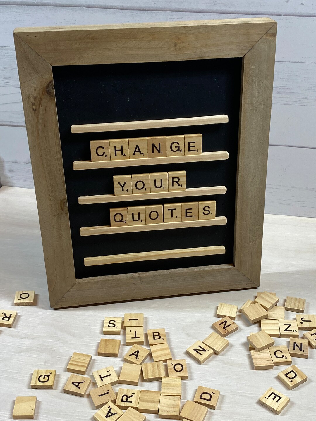 Framed Scrabble Board With Wood Storage Box - Etsy