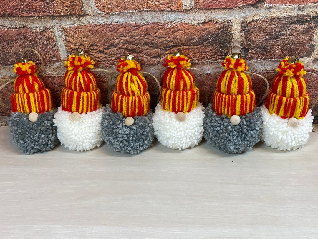 Cyclone, Chiefs Gnome Ornament With Red and Yellow Stocking Hat - Etsy