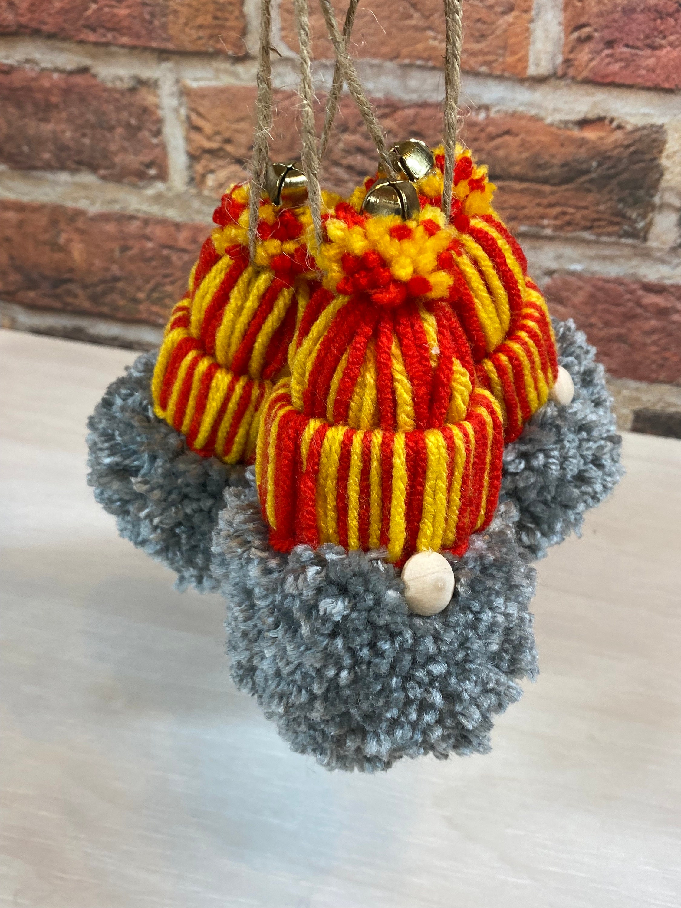 Cyclone Chiefs Gnome Ornament With Red and Yellow Stocking - Etsy