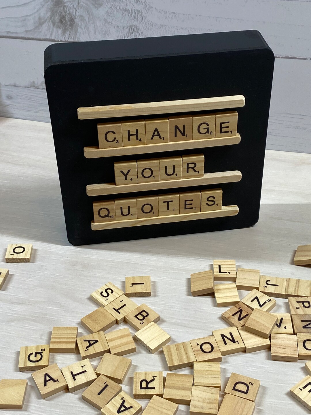 Scrabble Board Wooden Letter Board Scrabble Letter Board Quote Board ...