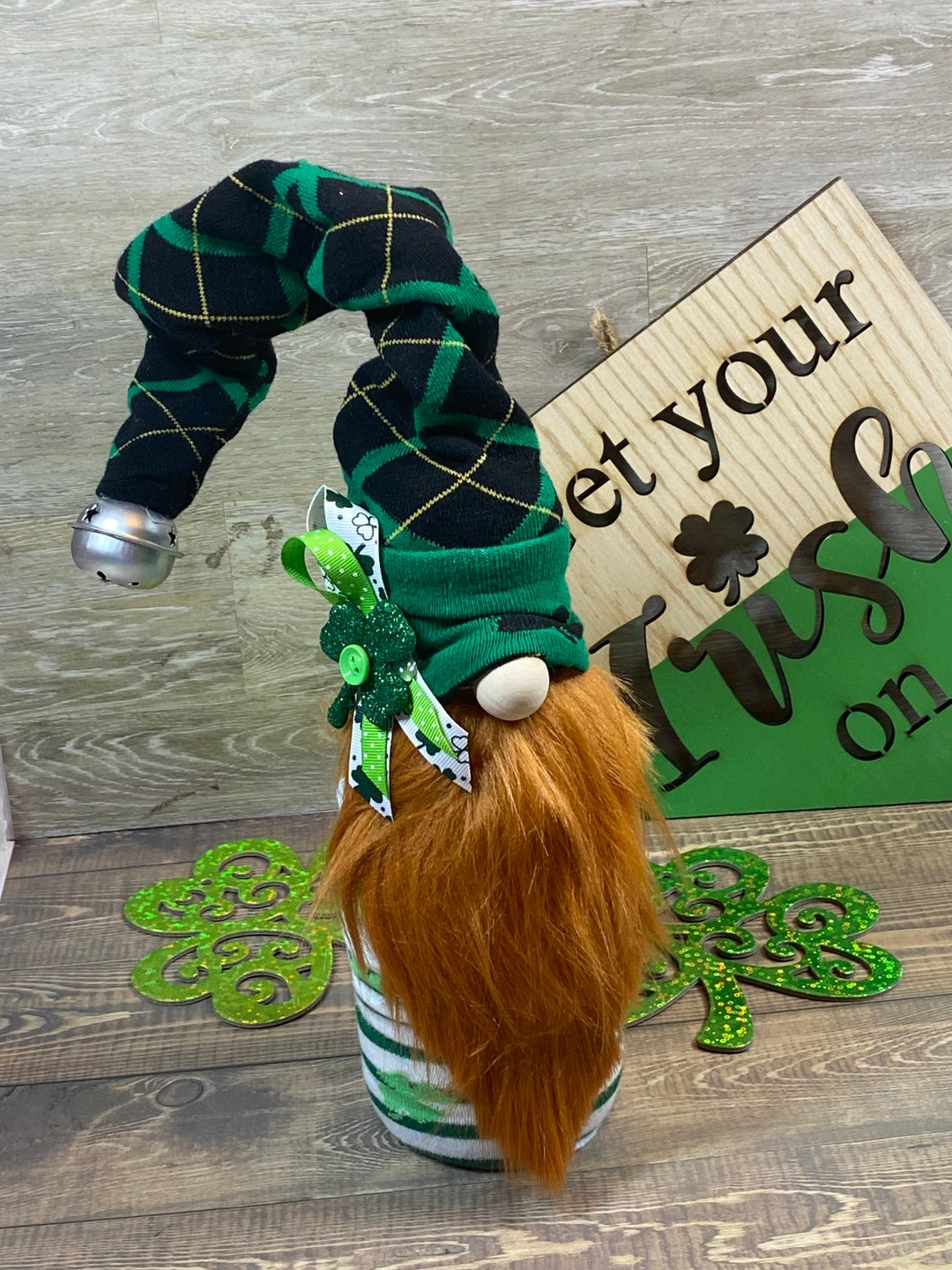 Irish Gnome, St. Patrick's Day Gnome, Farmhouse Gnome, Whimsical Gnome ...