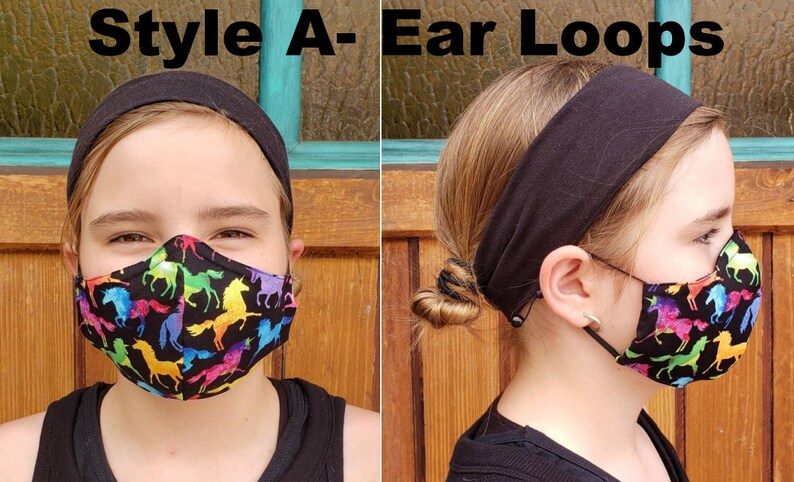 Kids Face Masks Three Layer Mask Contoured Mask Face Mask - Etsy
