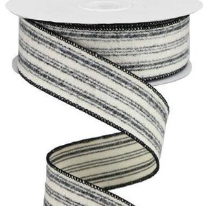 1.5 X 10 YDS Fuzzy Ticking Stripe Ribbon-christmas - Etsy