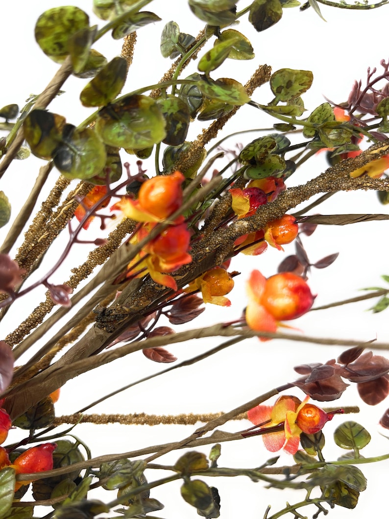 Fall Bittersweet Berry Spray Floral Stem, Wispy Vine Foliage - 22" - Etsy