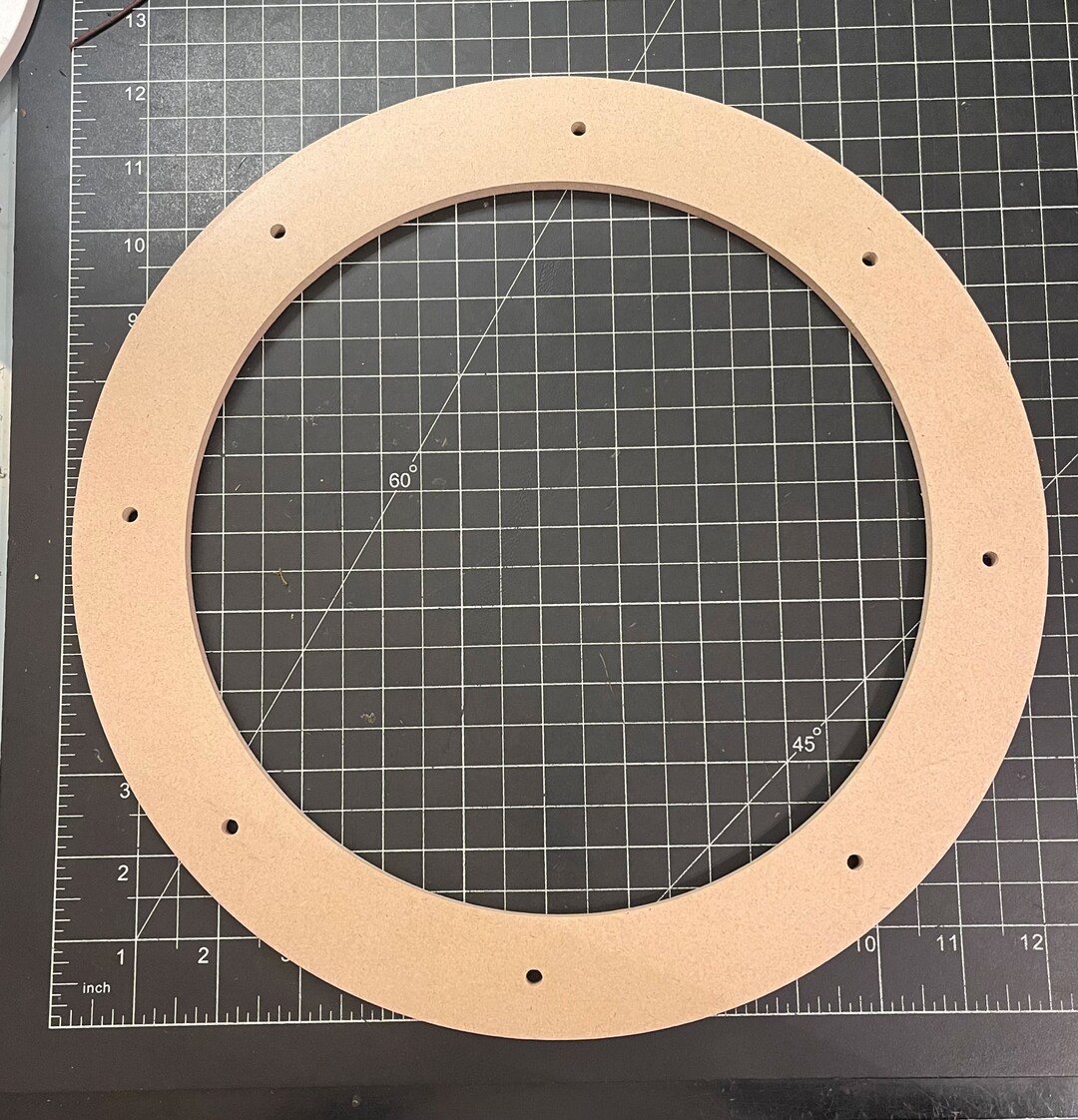 12 or 18 Unfinished Wooden Craft Floral Ring With Holes, Wood Wreath ...