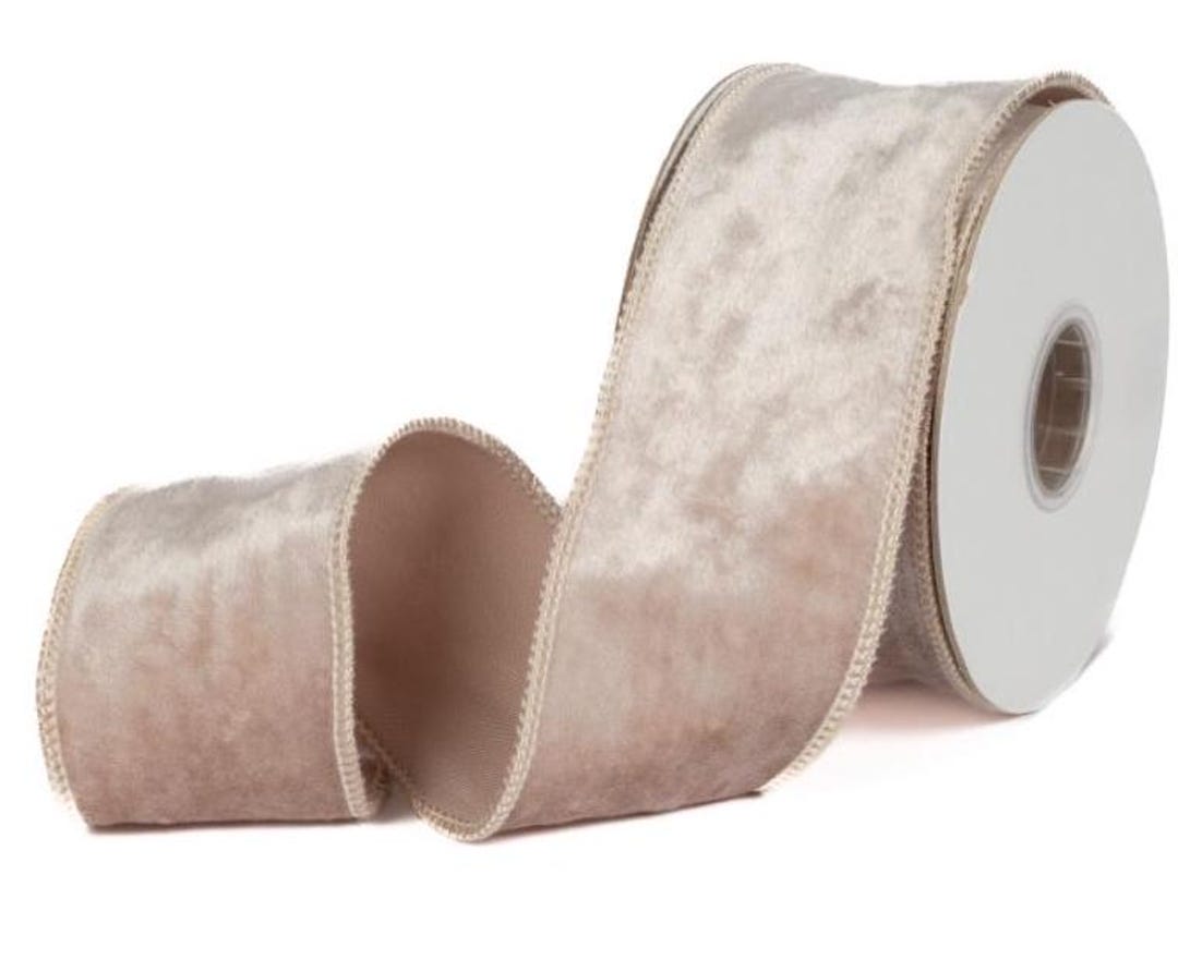 2.5 X 10 Yards Blush Pink Velvet Ribbon, Wired Luxurious Posh Velvet ...