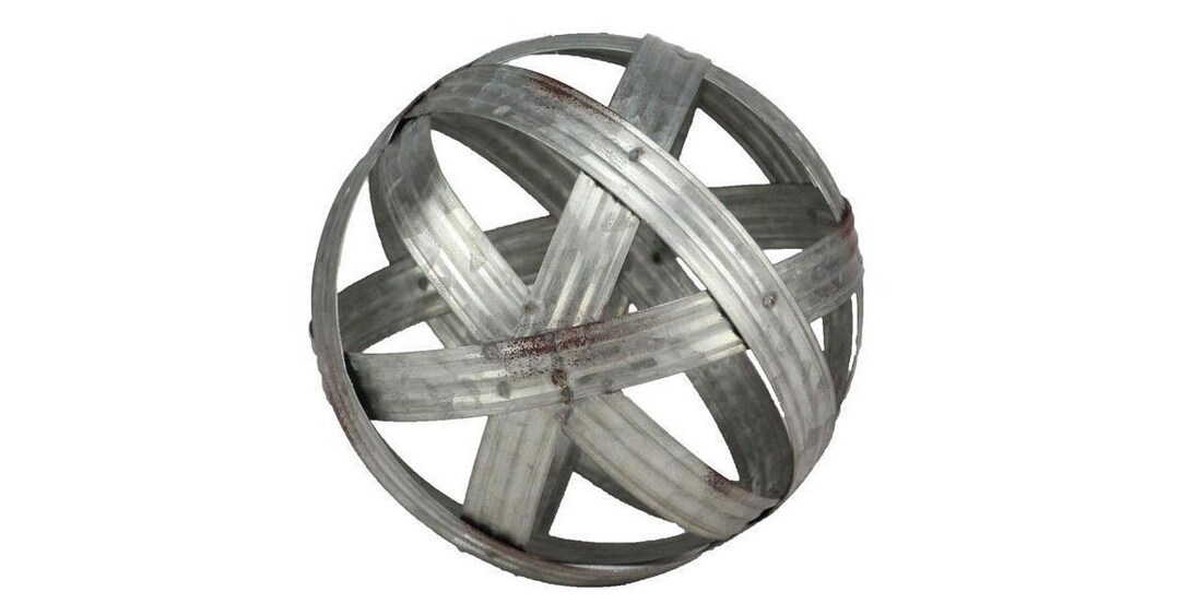 Galvanized Metal Decorative Ball/orb/sphere/bowl Filler-farmhouse Decor ...